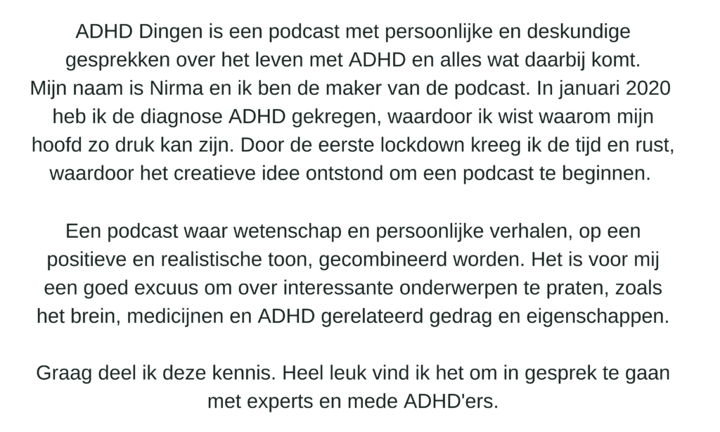 ADHD Dingen – ADHD Dingen de Podcast